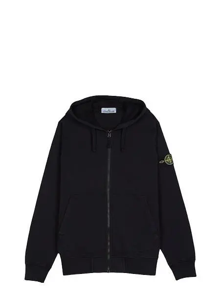 Stone Island Zip-up Hoodie - Navy Blue