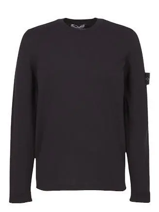 Stone Island Wool Crewneck Sweater - Navy Blue