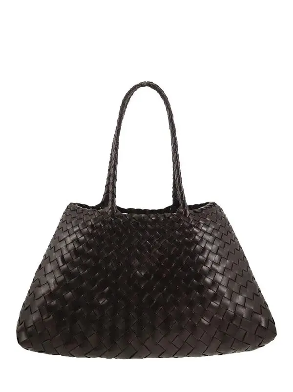 Dragon Diffusion Santa Croce Big Woven Leather Tote - Brown