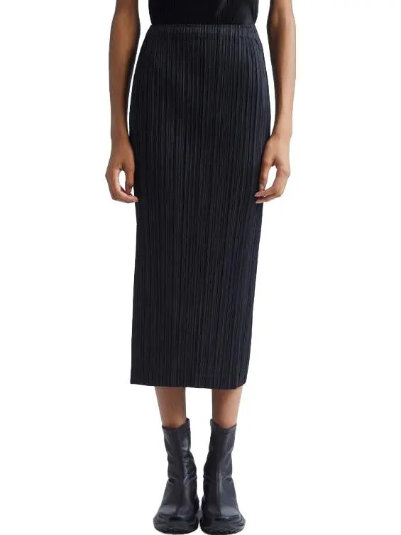 Issey Miyake Thicker Bottoms 1 Pleated Skirt - Black