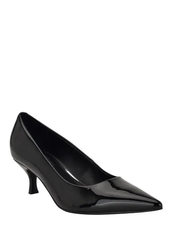 Nine West Sisko Pointed-toe Kitten Heel Pumps - Black