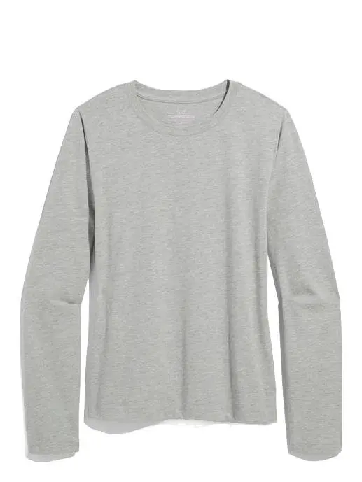 Vineyard Vines Long Sleeve Crewneck T-shirt - Light Grey Heather