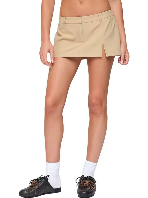 EDIKTED Madalene Tailored Mini Skort - Beige