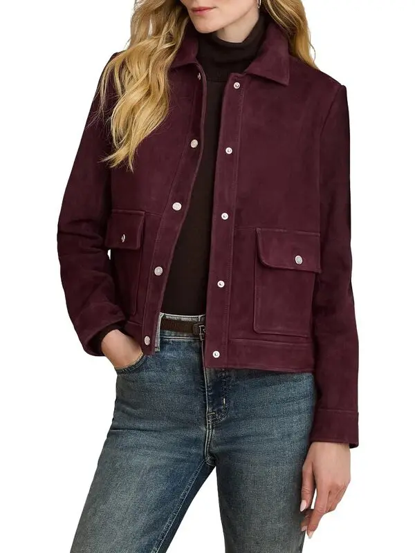 Ralph Lauren Suede Jacket - Pinot Noir