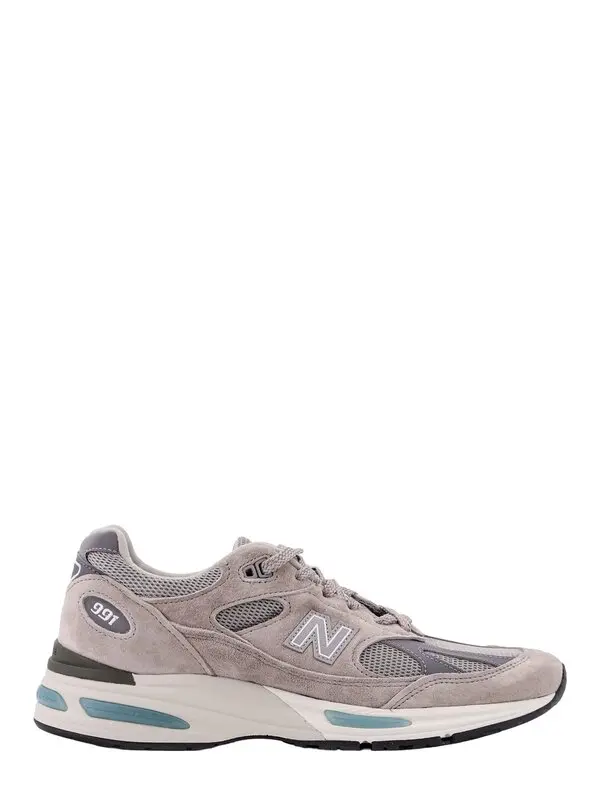 NEW BALANCE 991 Suede And Mesh Sneakers - Grey