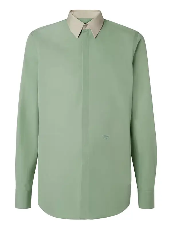 Fendi Cotton Poplin Shirt - Green