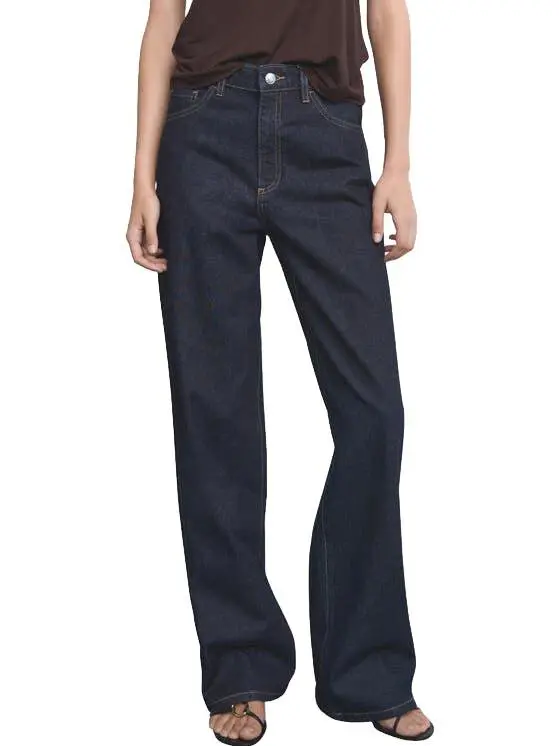 Mango Danila High-waist Wide-leg Jeans - Open Blue
