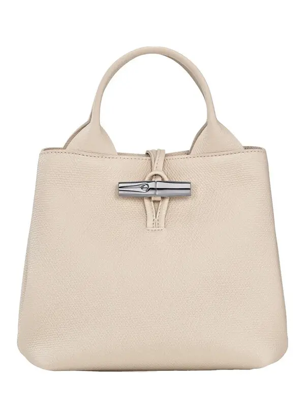 Longchamp Le Roseau Small Leather Tote - Paper
