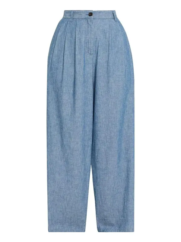 THE ROW Rufos Twill Wide-leg Pants - Light Indigo