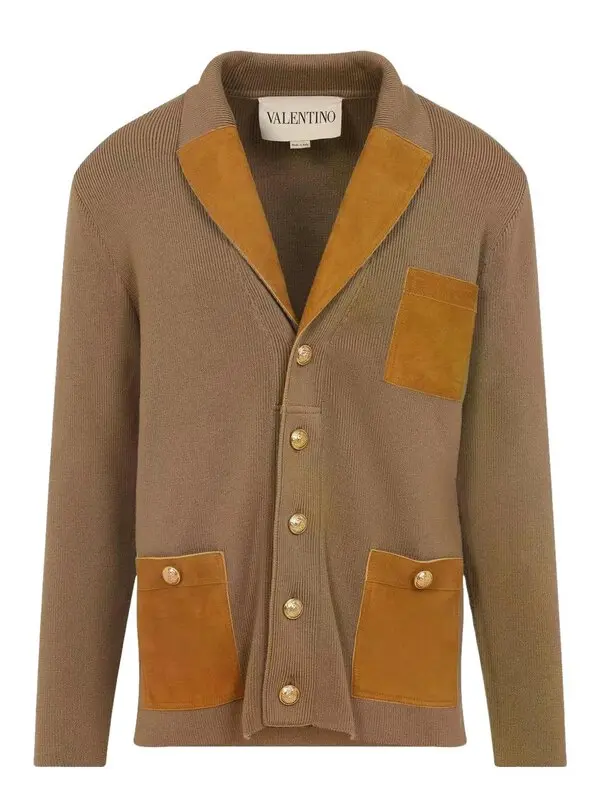 Valentino Garavani Paneled Cardigan - Brown