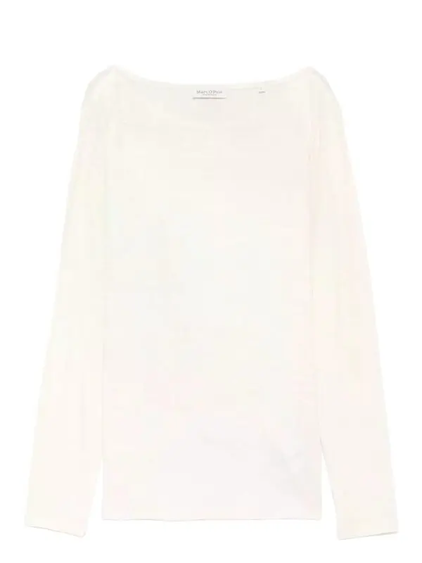 Marc O'polo Boat-neck Long-sleeve Top - Neutrals