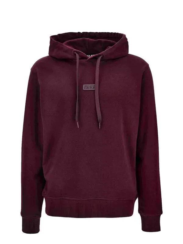 Versace Logo-plaque Hoodie - Purple