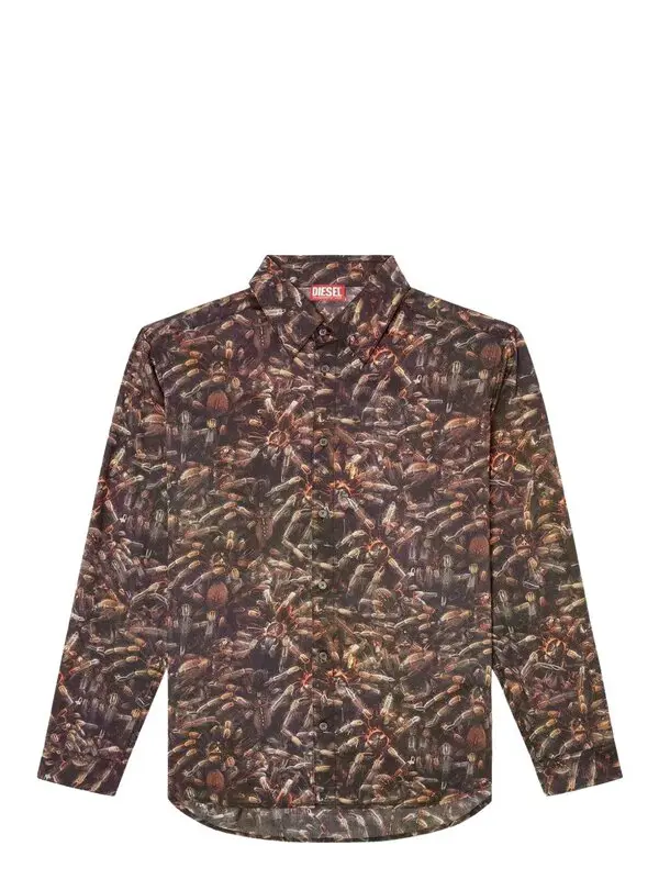 DIESEL® Spider-print Shirt - Black