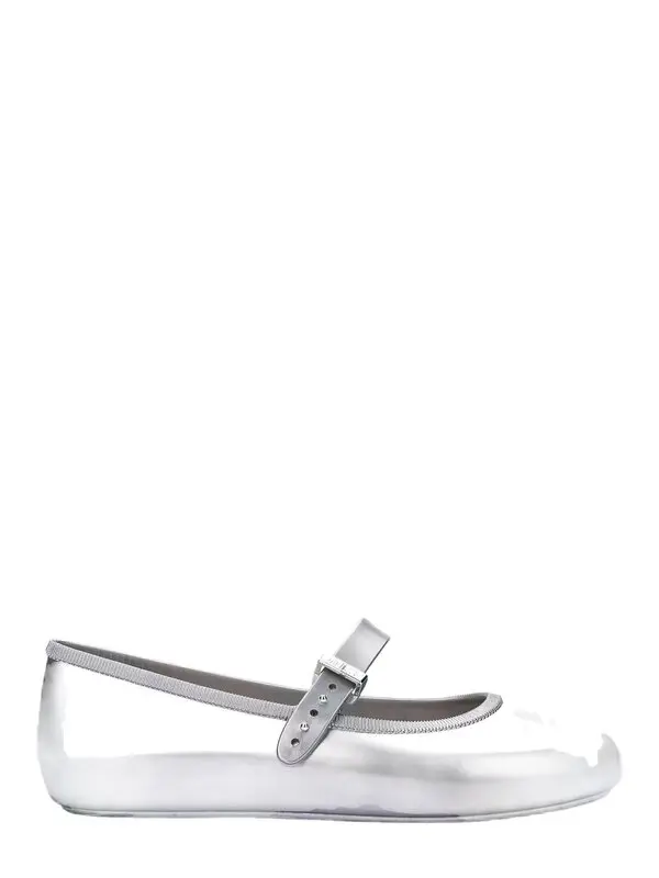 Melissa Soft Buckle-strap Ballerinas - Grey
