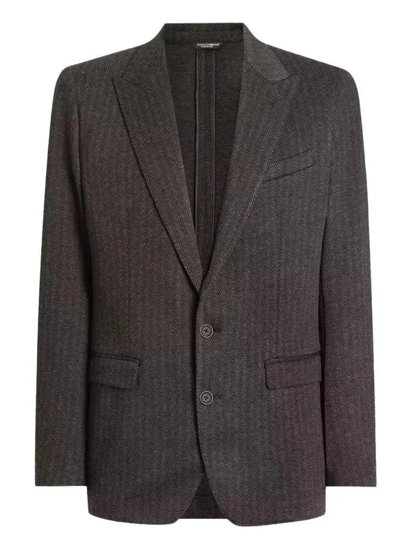 Dolce & Gabbana Pinstriped Single-breasted Blazer - Grey