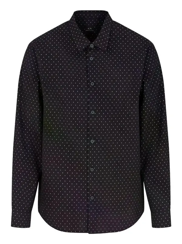 Armani Exchange Polka-dot Shirt - Blue