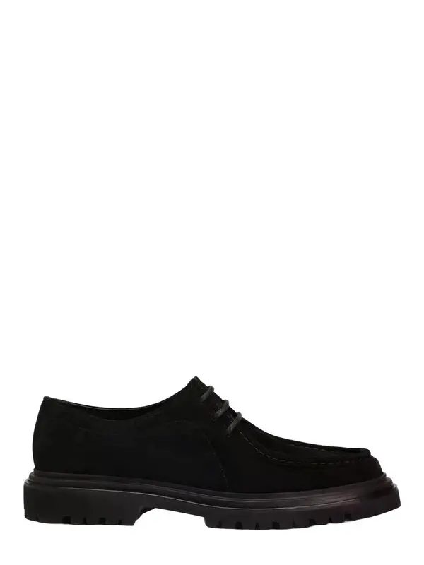 Dolce & Gabbana Suede Lace-up Derby Shoes - Black