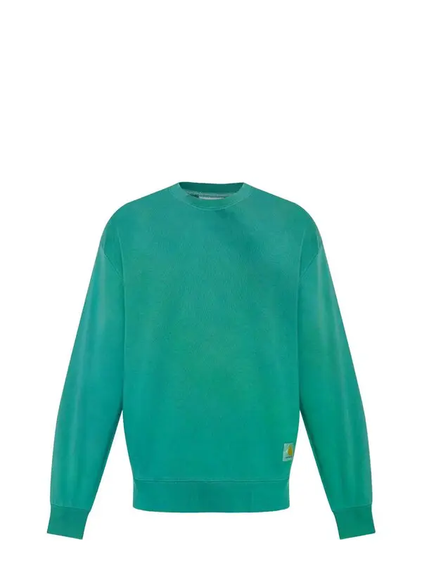 Carhartt Work In Progress Hudson Logo-patch Sweatshirt - Green