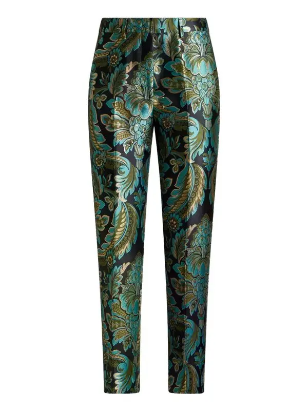 Etro Jacquard Trousers - Green
