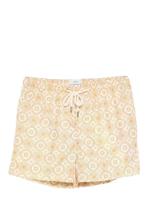 PENINSULA SWIMWEAR Patterned Swim Shorts - Yellow