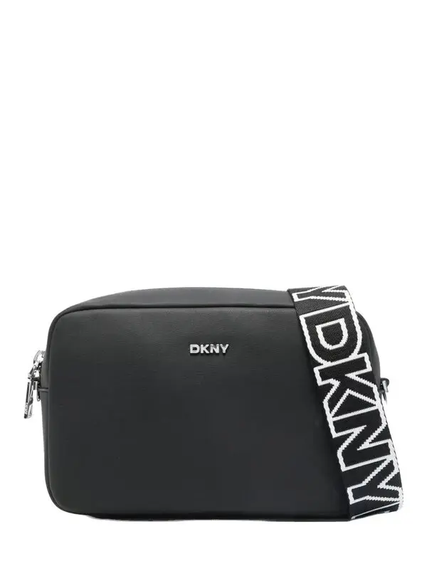 Dkny Logo-plaque Shoulder Bag - Black