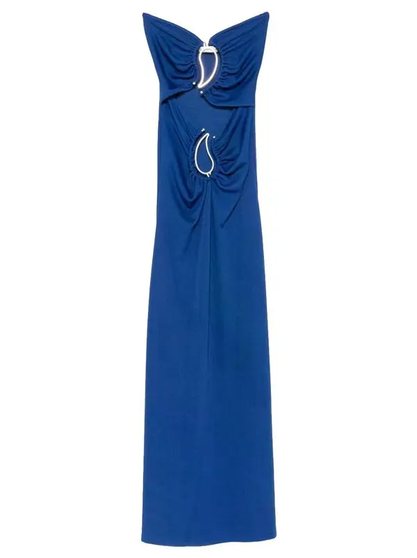 Christopher Esber Cut-out Ring-detail Maxi Dress - Blue