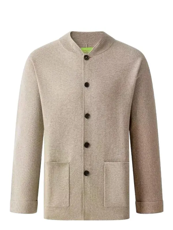 Shanghai Tang Buttoned Patch-pockets Cardigan - Neutrals