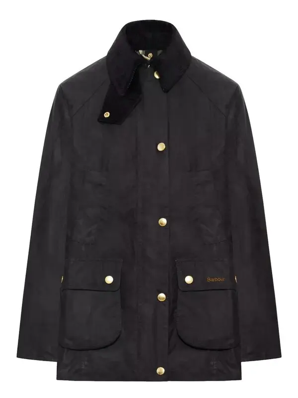 Barbour Beadnell Corduroy-collar Coat - Black