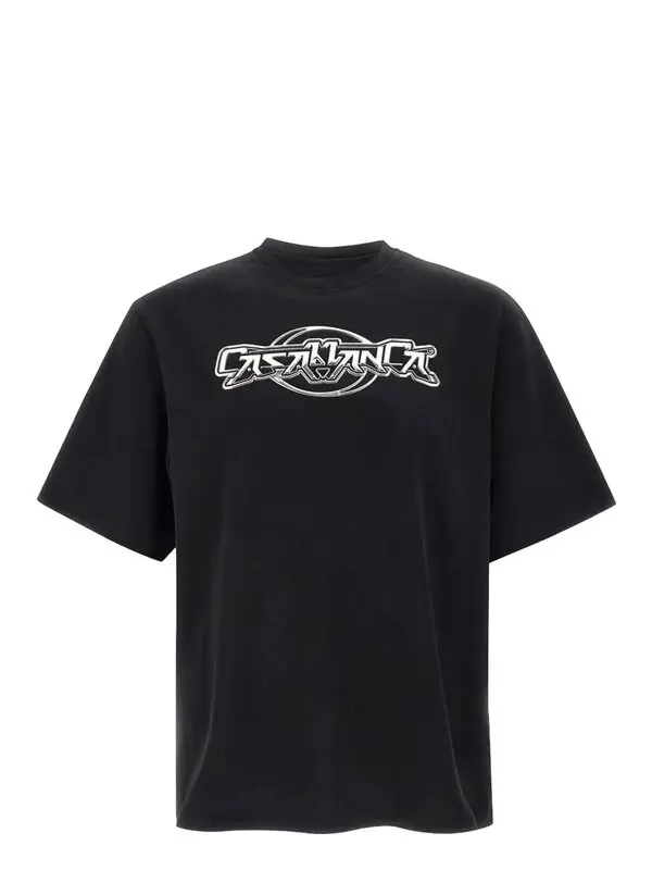 Casablanca Metallic Logo T-shirt - Black