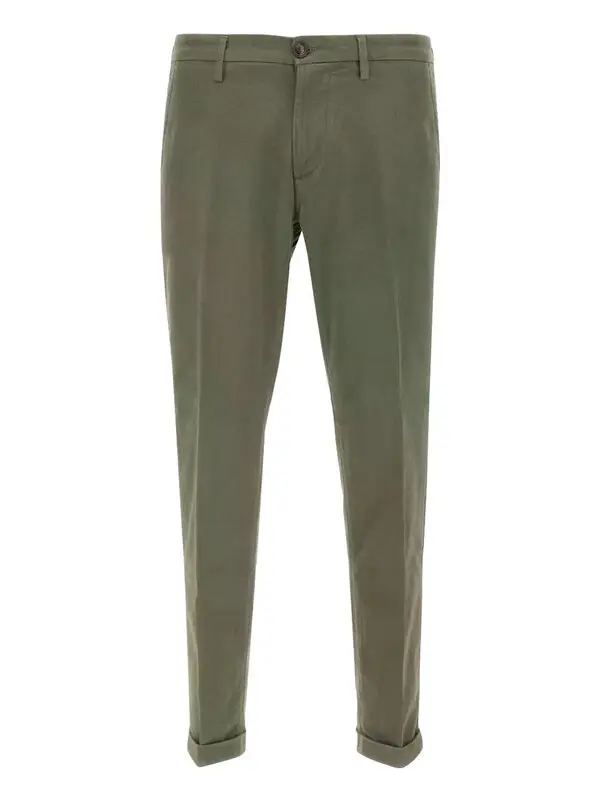 RE-HASH Cuffed Welt-pocket Trousers - Green