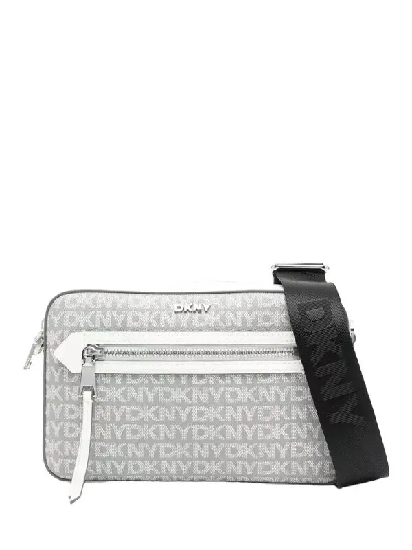 Dkny Logo Monogram Shoulder Bag - White