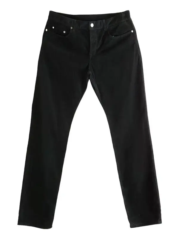Saint Laurent Corduroy Straight-leg Trousers - Black
