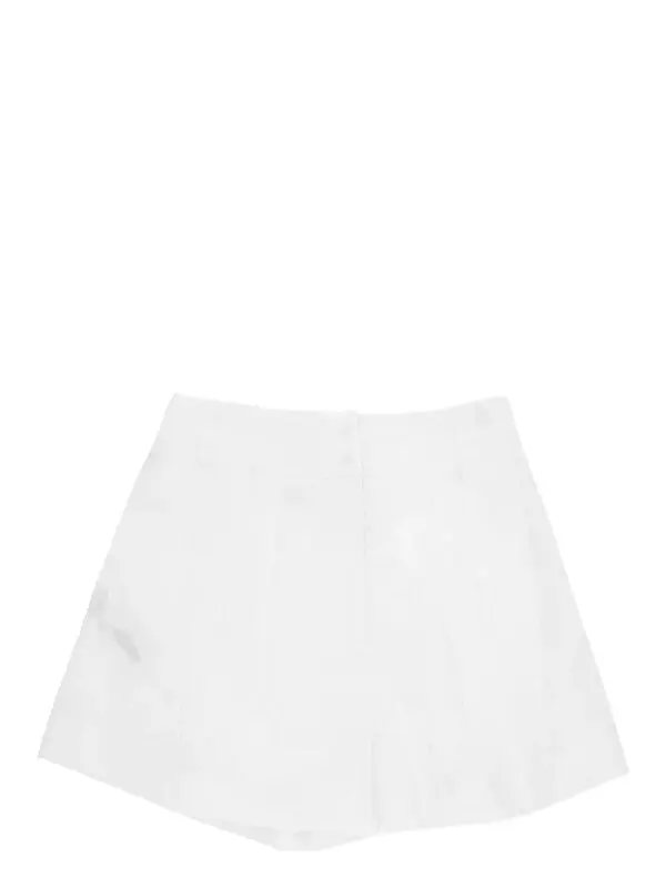 Federica Tosi Pleated Button Shorts - White