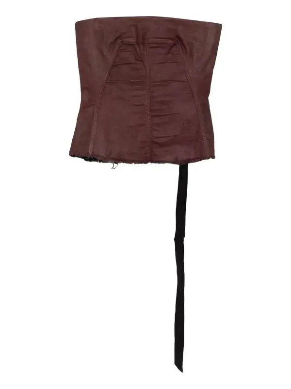 Rick Owens Strapless Corset Top - Red