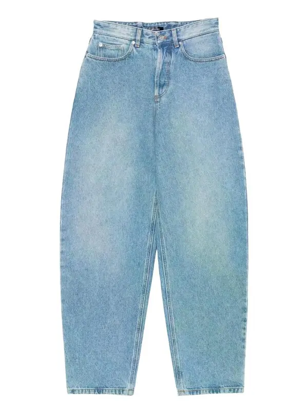 MUGLER High-waisted Balloon-leg Jeans - Blue