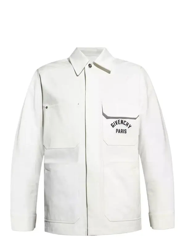Givenchy Logo-embroidered Shirt Jacket - White