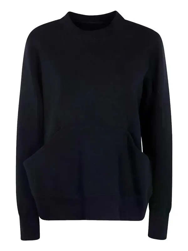 Sacai Pocket-detail Crew-neck Sweater - Black