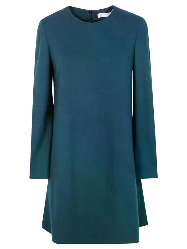 Harris Wharf London Long-sleeved Wool Day Dress - Green
