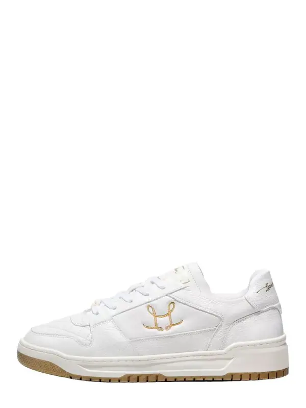 LEANDRO LOPES Tony Embroidered-logo Sneakers - White