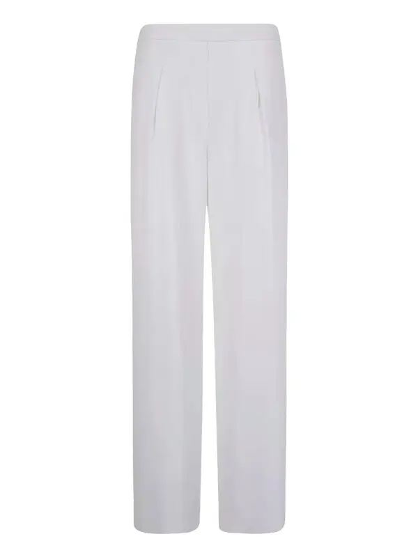 Emporio Armani Pleated-front Straight Trousers - Neutrals