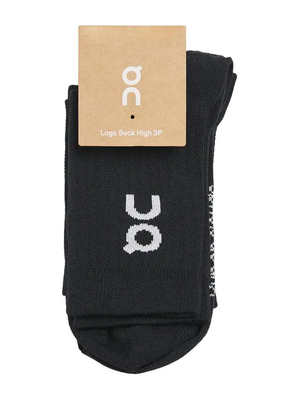 On High-cut Logo Socks - Black