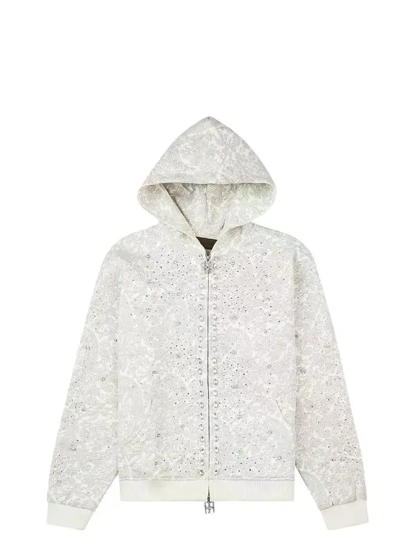 BIRTH OF ROYAL CHILD Cashew Blossom Pearl-embellished Hoodie - Grey