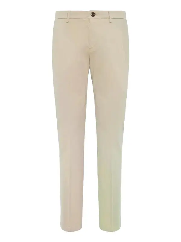 Boggi Milano Stretch Cotton Gabardine Trousers - Neutrals