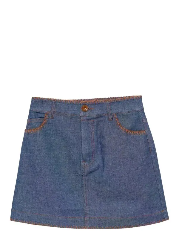 Zimmermann Ascension Denim Miniskirt - Blue