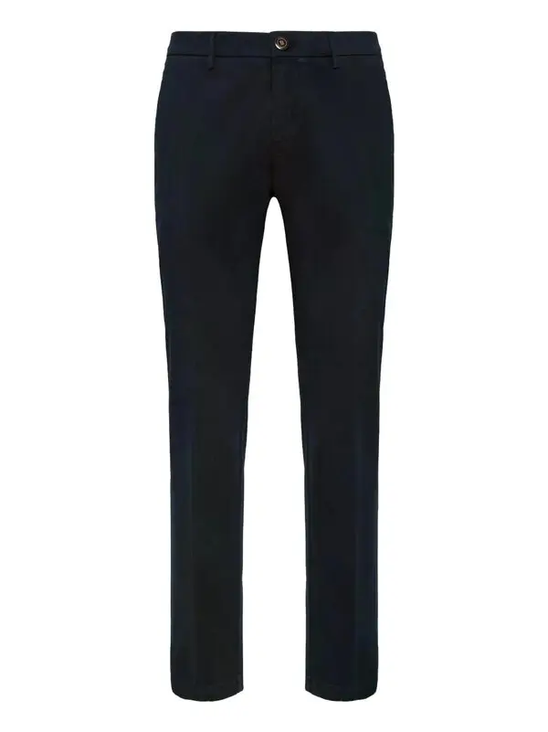 Boggi Milano Stretch Cotton Trousers - Blue