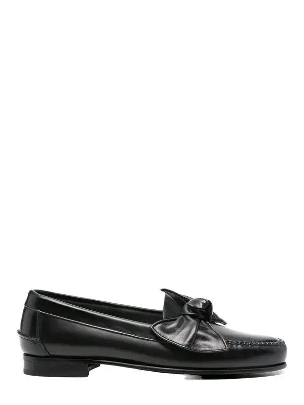 Hereu Bow-detail Loafers - Black