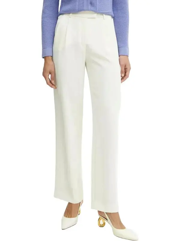 Luisa Spagnoli Pleated Front Trousers - White