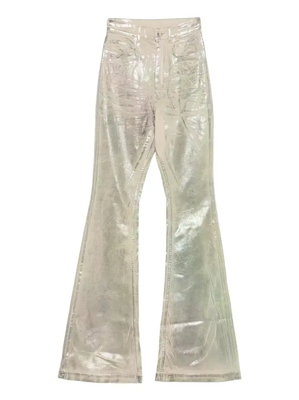 Rick Owens Bolan Metallic Jeans - Green