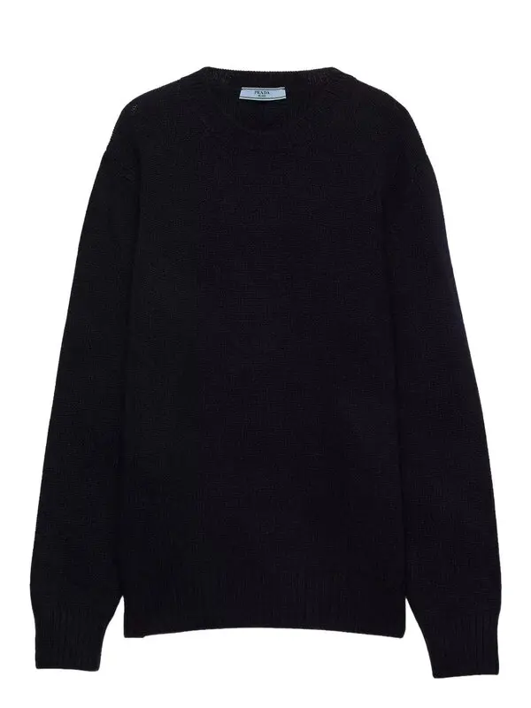 Prada Ribbed Crew-neck Sweater - Blue