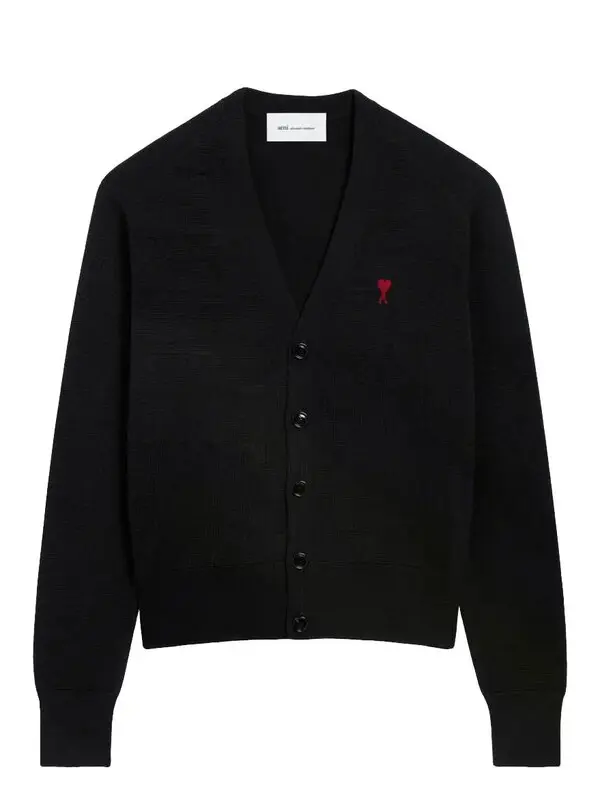 Ami De Coeur Wool Cardigan - Black